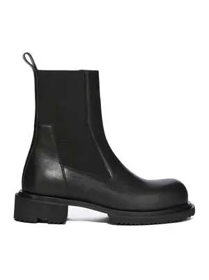 Rick Owens Bogun Leather Boots - Black