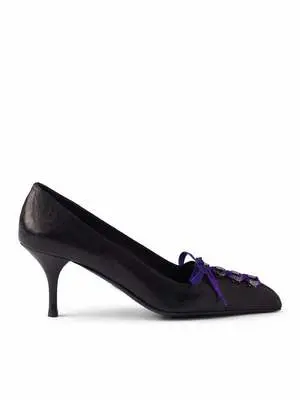 Prada Décolleté In Antique Effect Leather - Black