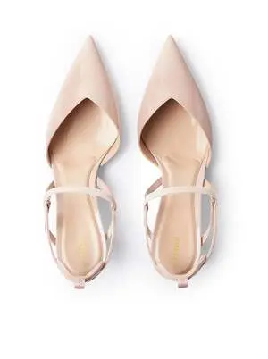 Fendi Very Colibrì Slingback With Medium Heel In Patent Leather
