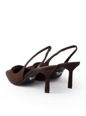 Prada Slingback Suede Leather Pumps