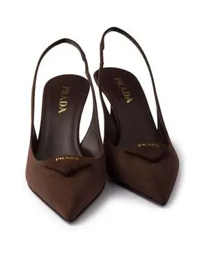 Prada Slingback Suede Leather Pumps