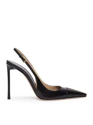 TOM FORD Slingback Thea In Polished Leather - Black
