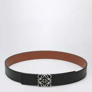 Loewe Reversible Anagram Belt In Brown - Black