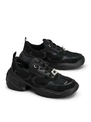 ROGER VIVIER Viv' On The Run Leather And Fabric Sneakers