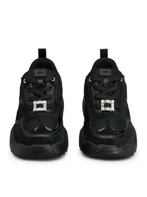ROGER VIVIER Viv' On The Run Leather And Fabric Sneakers