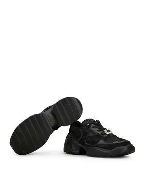 ROGER VIVIER Viv' On The Run Leather And Fabric Sneakers