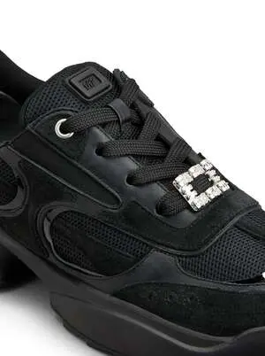 ROGER VIVIER Viv' On The Run Leather And Fabric Sneakers
