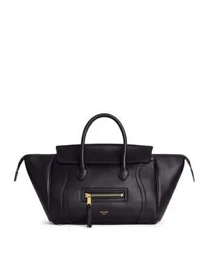 Celine Small Lambskin Luggage Bag - Black
