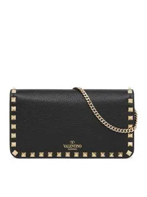 Valentino Garavani Rockstud Clutch With Chain