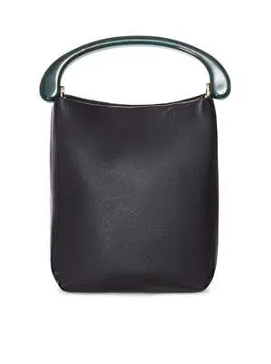 Dries Van Noten Leather Bucket Bag With Rigid Handle - Multicolor