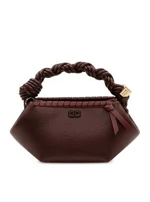 GANNI Bou Mini Tressé Shoulder Bag In Hammered Leather - Multicolor