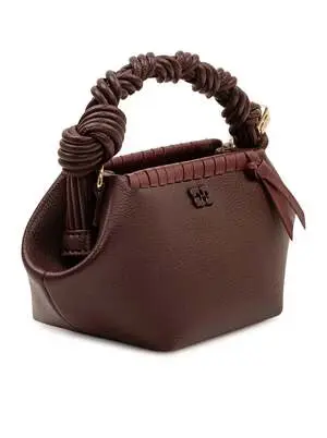 GANNI Bou Mini Tressé Shoulder Bag In Hammered Leather