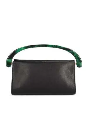 Dries Van Noten Small Smooth Leather Bag With Resin Handle