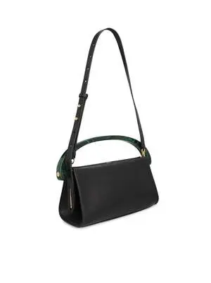 Dries Van Noten Small Smooth Leather Bag With Resin Handle