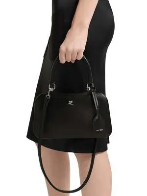 COURREGES Small Shadow Bag With A Leather-effect Finish