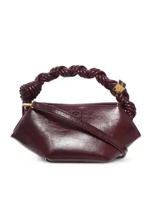 GANNI Crackled Leather Mini Bou Bag
