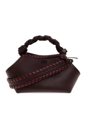 GANNI Small Bou Tressé Bag In Grained Leather - Multicolor