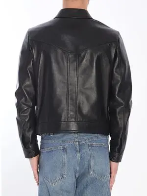 Celine Loose Fit Leather Jacket