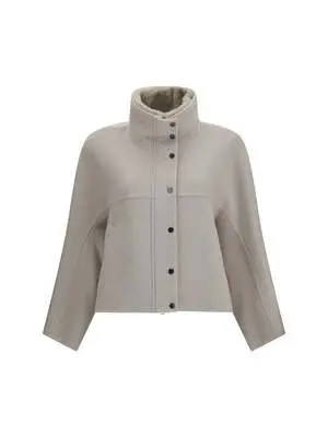Brunello Cucinelli Double-faced Wool And Cashmere Jacket With Detachable Shearling Insert