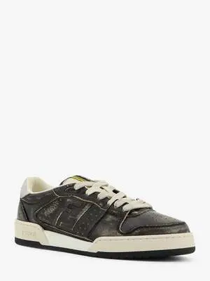 Fendi Match Leather Sneakers
