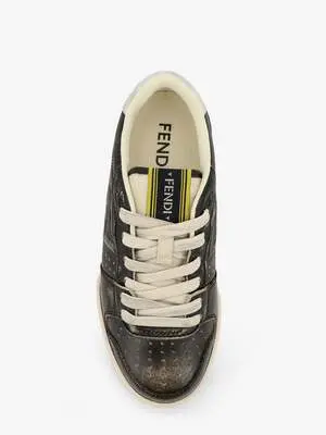 Fendi Match Leather Sneakers