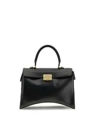 Balenciaga Medium Hourglass Avenue Top Handle Bag - Black