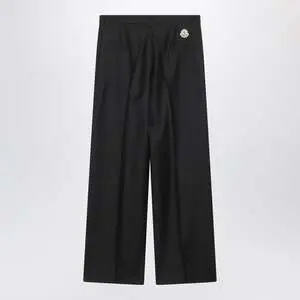 Moncler Wide-leg Trousers In Wool