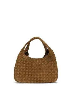 Bottega Veneta Campana Suede Handbag - Brown