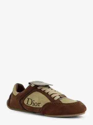 Dior Derby Roadienabuk Sneakers With Leather Inserts