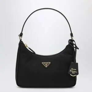 Prada Re-edition 2005 Mini Bag In Re-nylon And Saffiano Leather - Black