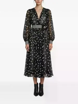 Dolce & Gabbana Polka-dot Maxi Dress - Black
