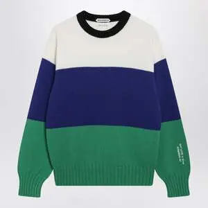 JW Anderson Blue Menâ€s Striped Merino Wool Sweater