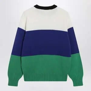 JW Anderson Blue Menâ€s Striped Merino Wool Sweater
