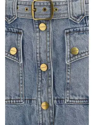 Zimmermann Utility Denim Midi Skirt