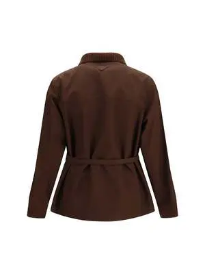 Prada Technical Fabric Jacket With Belt