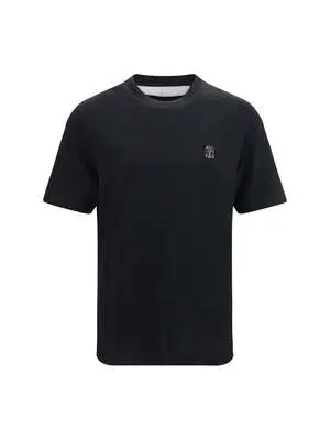 Brunello Cucinelli Logoed T-shirt - Black
