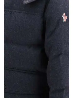 Moncler Padded Denim-effect Wool Ski Jacket
