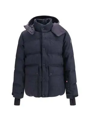 Moncler Padded Denim-effect Wool Ski Jacket