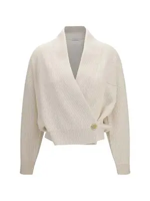 Brunello Cucinelli English Rib Cashmere Cardigan