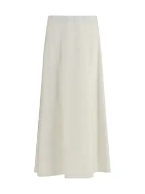 Brunello Cucinelli Flute Virgin Wool And Viscose Twill Skirt - Multicolor