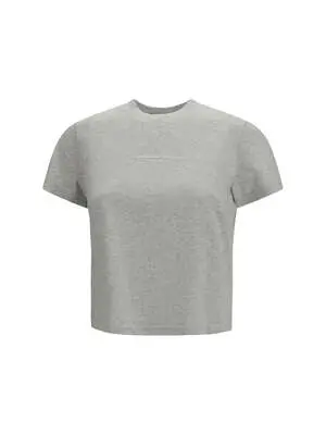 Alexander Wang Alexander Wang Women Short-Sleeve T-Shirt With Central Logo Print Gray