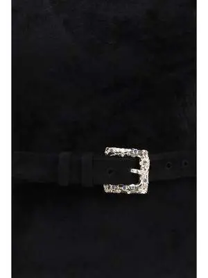 SELF-PORTRAIT Feather-trimmed Chenille Knit Top