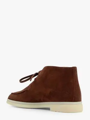 Loro Piana Walk And Walk Suede Lace-up Ankle Boots
