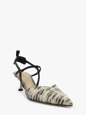Fendi Very Colibrã¬ Pumps With All-over Tejus Print