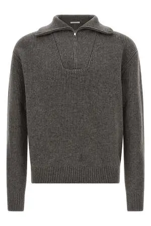 OLIVER LATTUGHI English Rib Knit Sweater - Gray