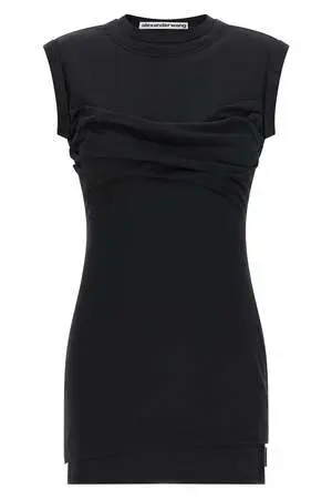 Alexander Wang Mini Dress With Twisted Bust - Black