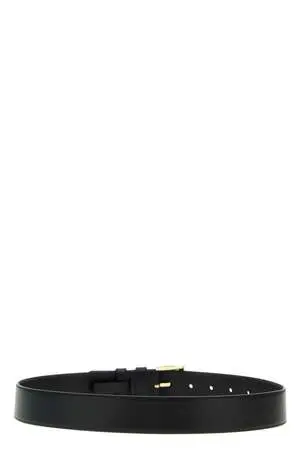 Prada Leather Belt With Triangle Logo