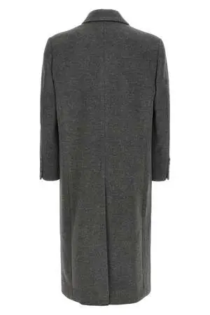 DUNST Grey Wool Double-breasted Coat