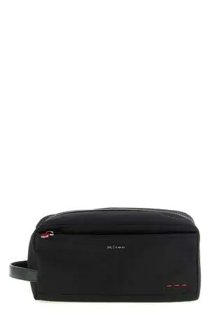 Kiton Beauty Case With Metal Logo - Black