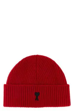 AMI Paris De Coeur Beanie - Red